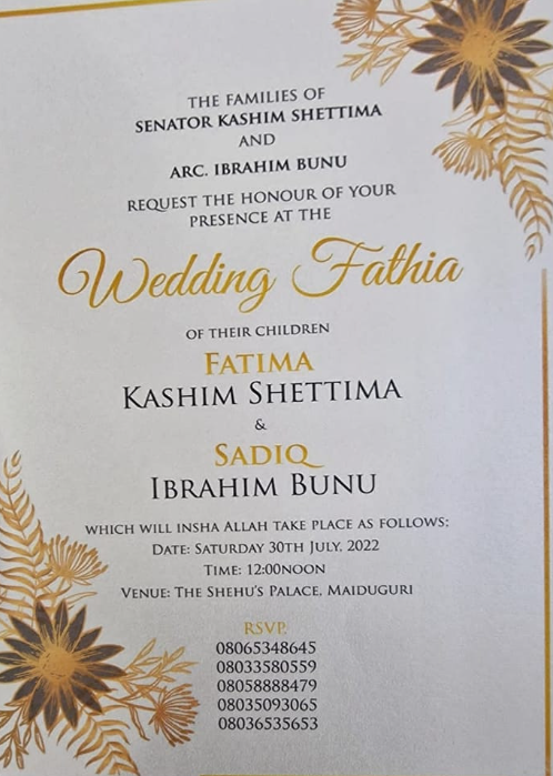 PHOTOS: Kashim Shettima's daughter, Fatima set to wed - MouthpieceNGR