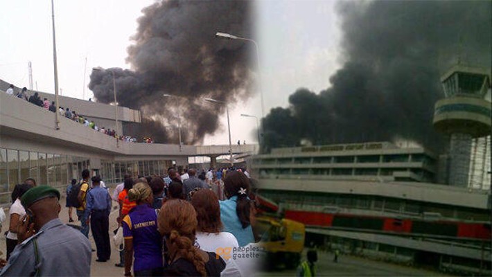 Passengers Flee As Fire Guts Murtala Muhammed Airport Terminal 1 ...